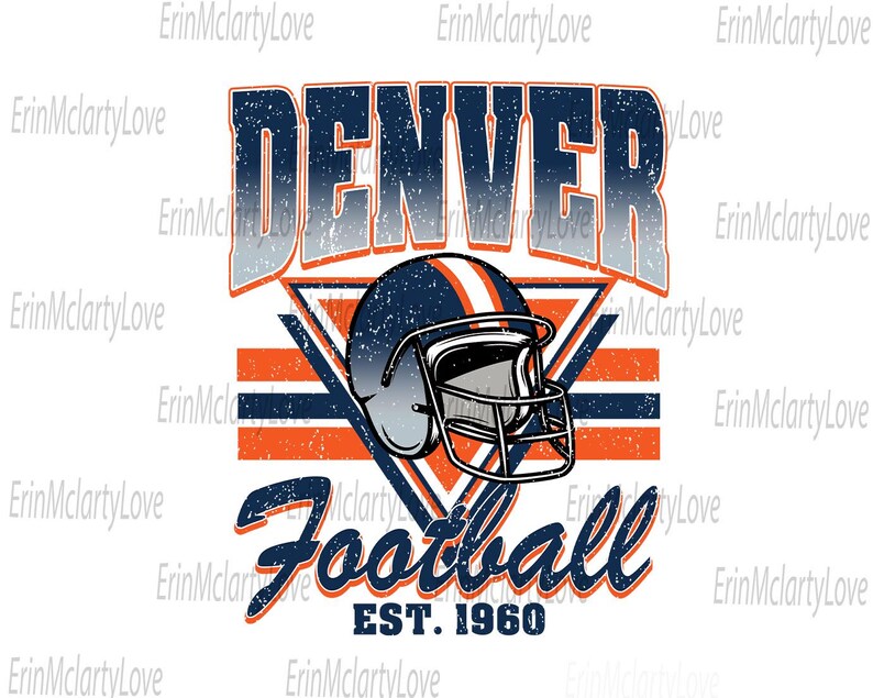 Vintage Denver Football Png, Denver Football Sublimination, Denver ...