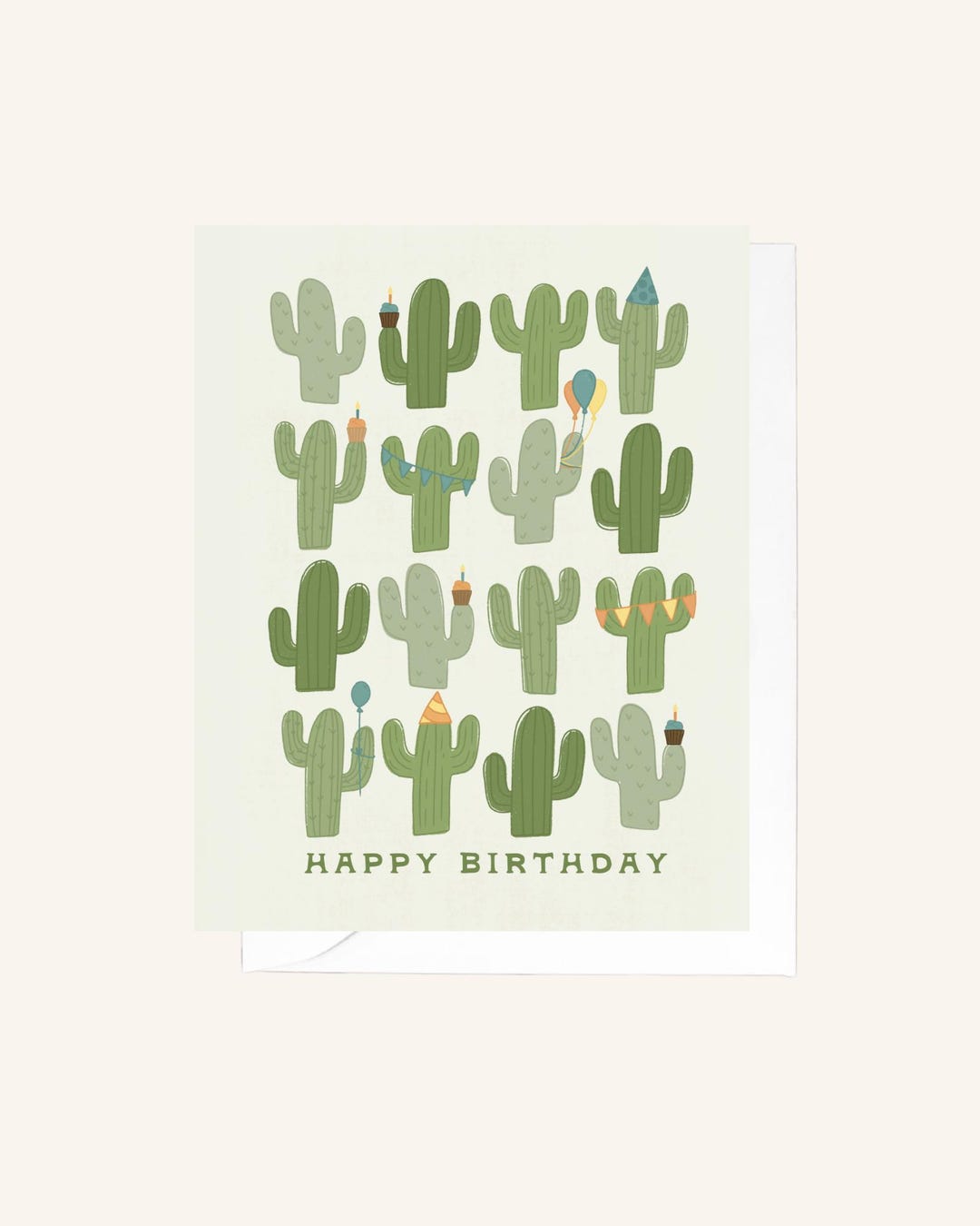 16 Cacti Birthday Greeting Card | Desert Greeting Card | Cactus ...