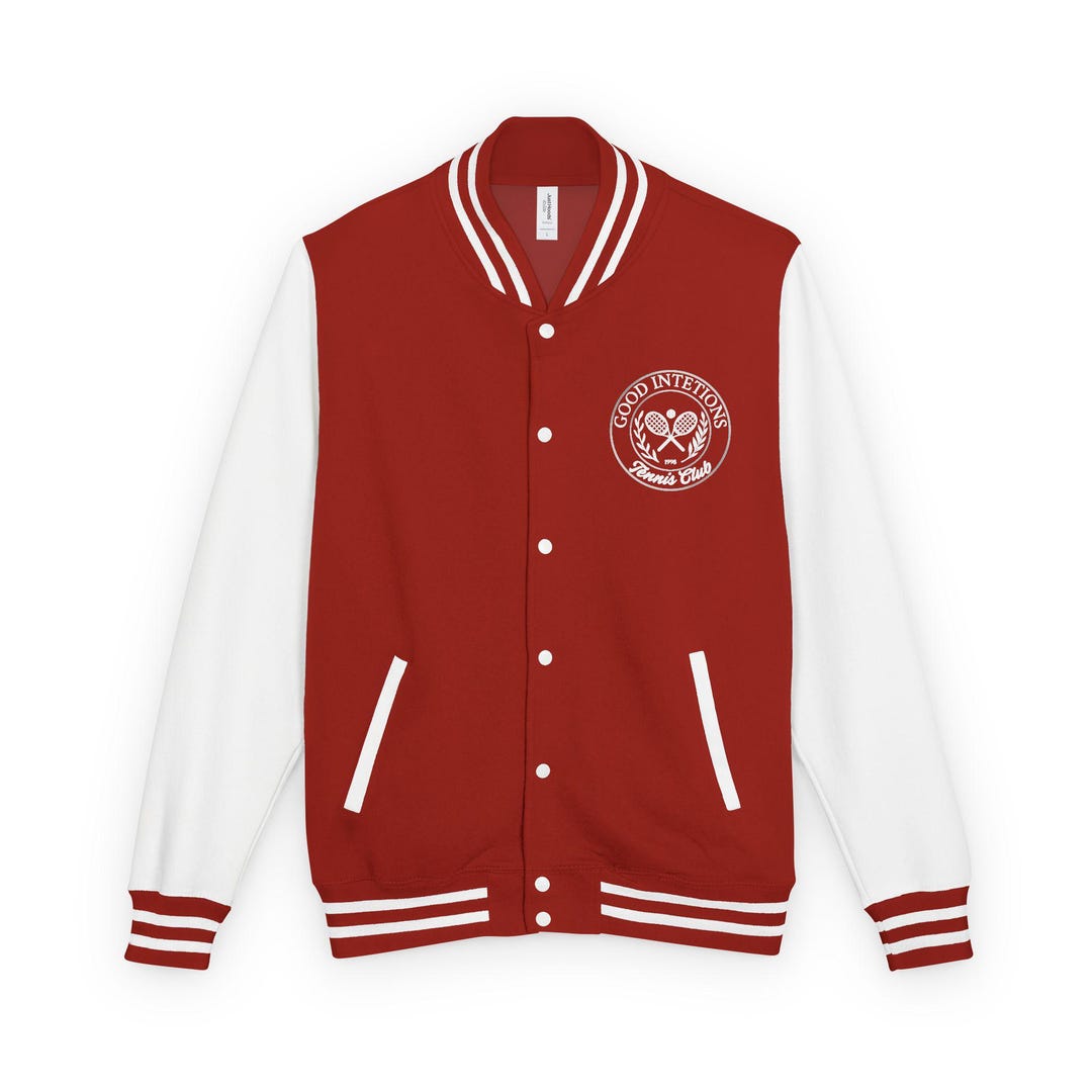 Vintage Crest Embroidered Letterman Jacket | Varsity Bomber - Etsy