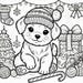 Adorable Christmas Puppy Coloring Page - Festive Holiday Printable for ...