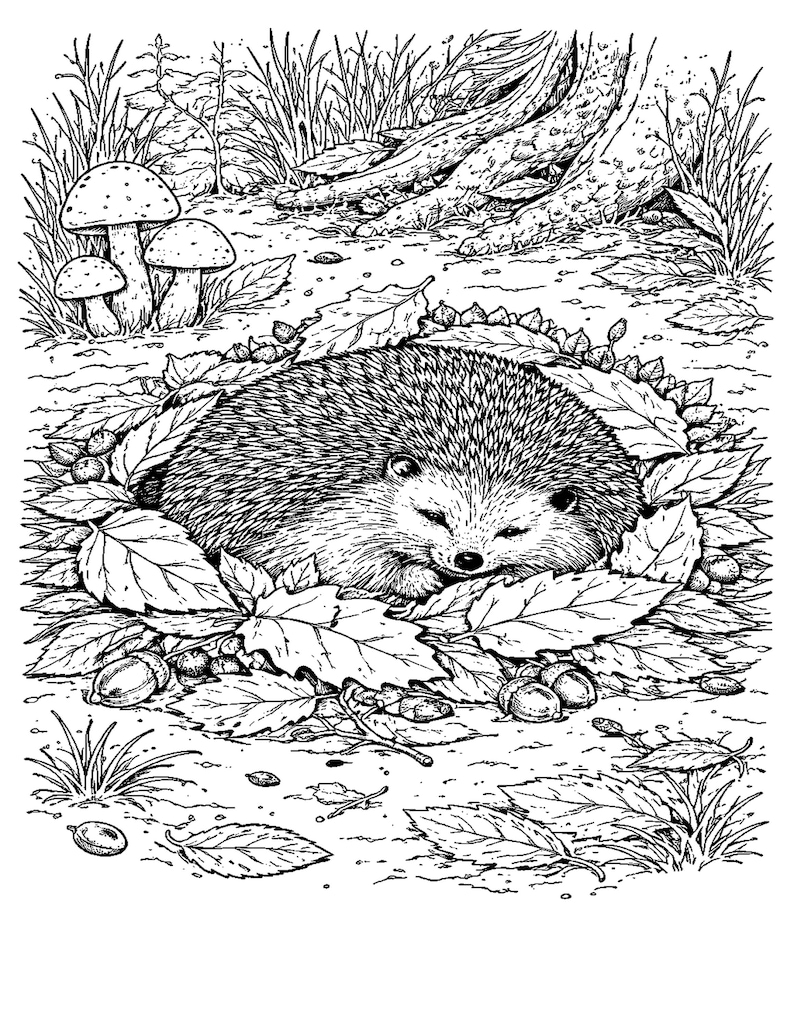 Forest Animals Coloring Pages - Etsy