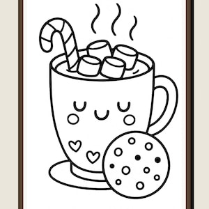 Cozy Hot Cocoa Coloring Pages - Digital Download & Printable Fun for ...