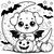 Adorable Puppy in Fall Coloring Page Printable Autumn Dog Art for Kids ...