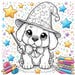 Enchanting Puppy Wizard Coloring Page - AI Generated Printable and Fun ...