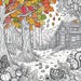 Stunning Fall Scene Coloring Page - Printable Autumn Landscape - Etsy