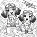Adorable Coloring Pages of Pilot Dachshund Puppies in Fall - AI ...