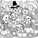 Thanksgiving Puppy Coloring Page - AI Generated Printable and Fun for ...