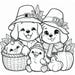 Thanksgiving Puppy Coloring Page - AI Generated Printable and Fun for ...