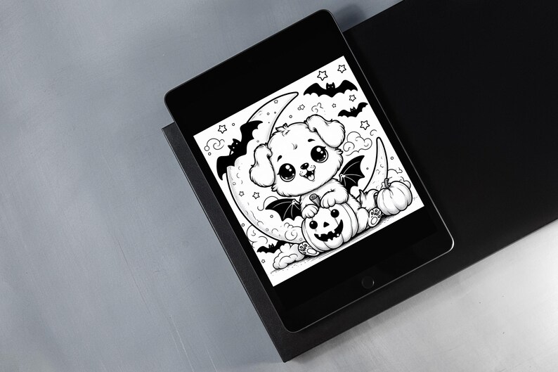 Adorable Halloween Puppy Coloring Page - AI Generated Printable and Fun ...