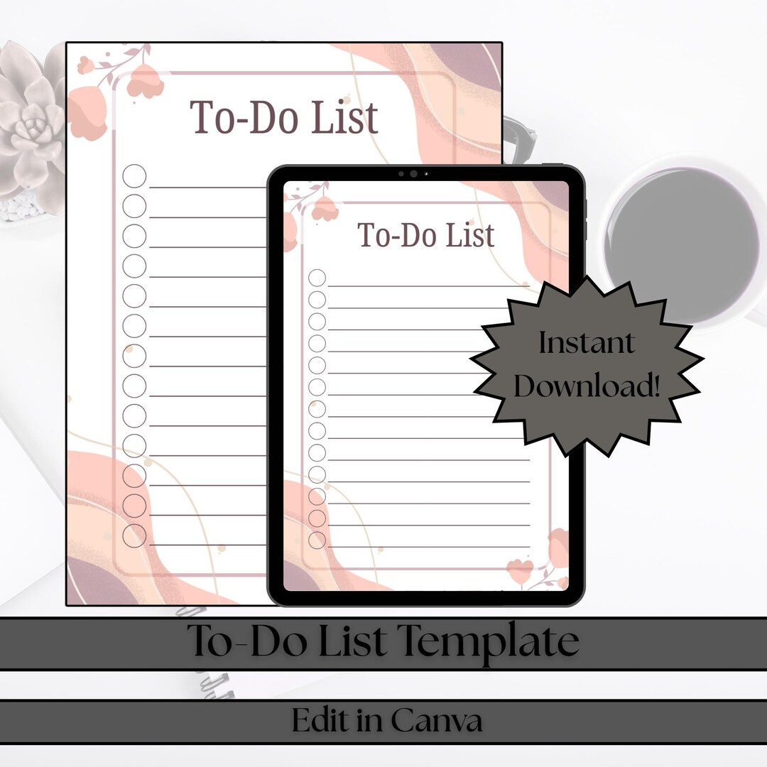 Printable to Do List Template Daily Task Planner Minimalist to Do Sheet ...