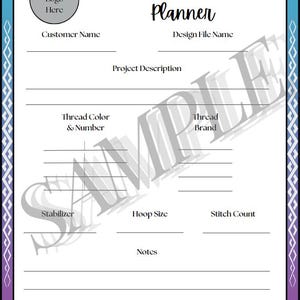 Embroidery Project Planner, Organization, Planner Template, Planner ...
