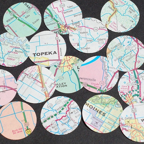 Map Circles - Etsy