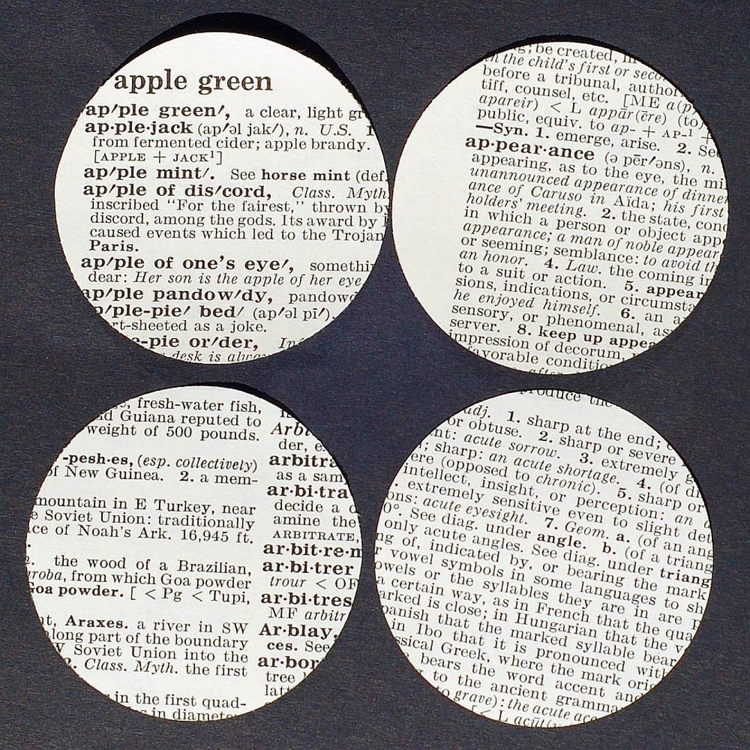 Dictionary Paper Circles- 100 Dictionary Circle Cutouts, Dictionary ...