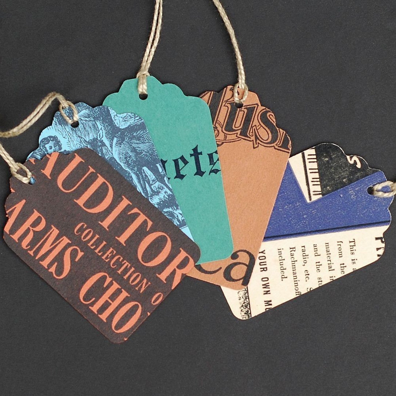 Music Gift Tags 20 Recycled Songbook Cover Tags, Vintage Sheet Music ...