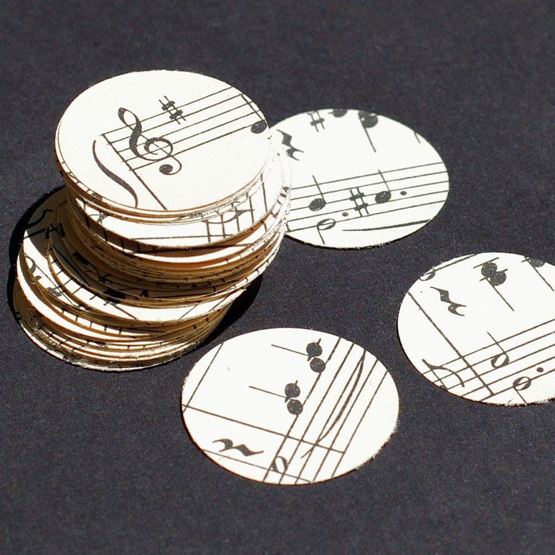 Sheet Music Circles 100 1 Inch Vintage Sheet Music Circles, Wedding ...