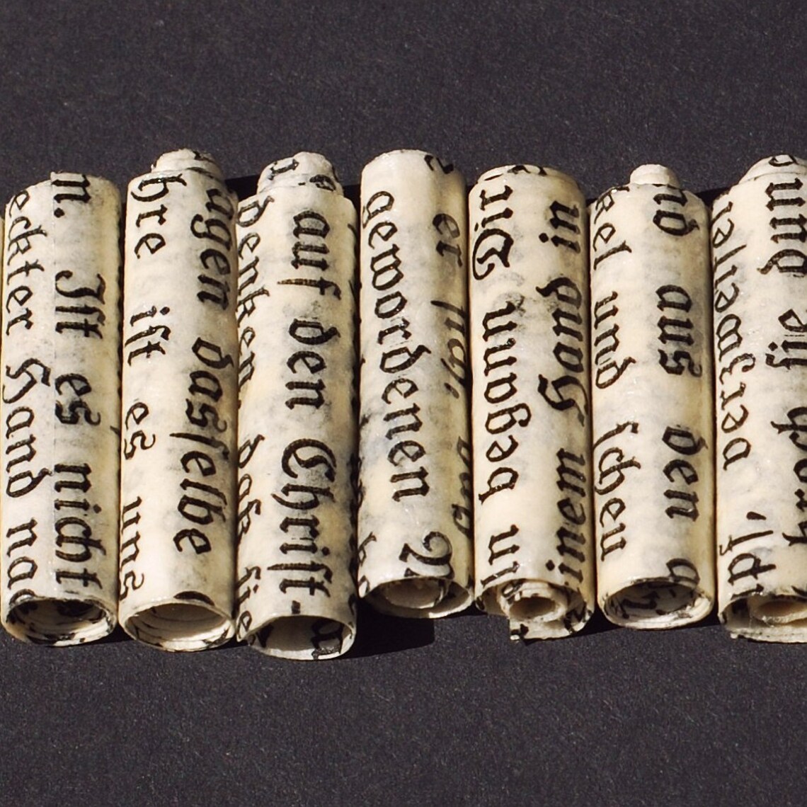 German Paper Beads 15 Recycled German Text Beads, Handmade Beads ...