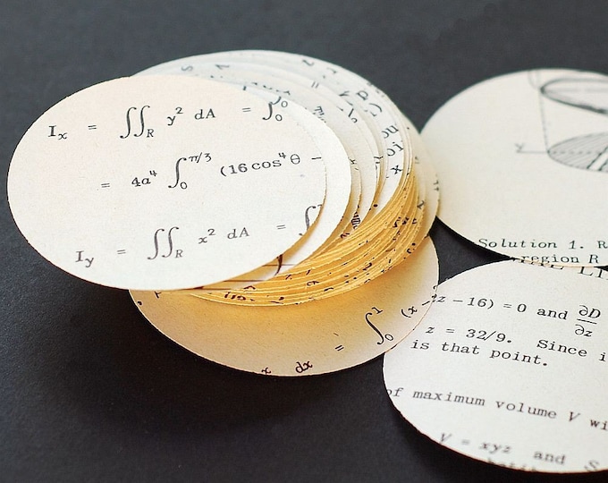 Calculus Math Paper Circles- 100 Math Paper Circles, Math Theme Party ...