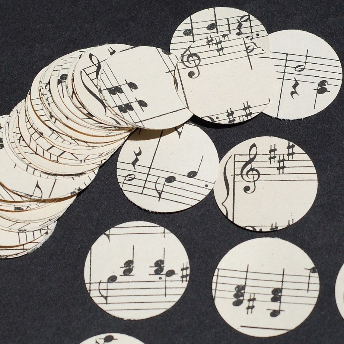 Sheet Music Circles 100 1 Inch Vintage Sheet Music Circles, Wedding ...