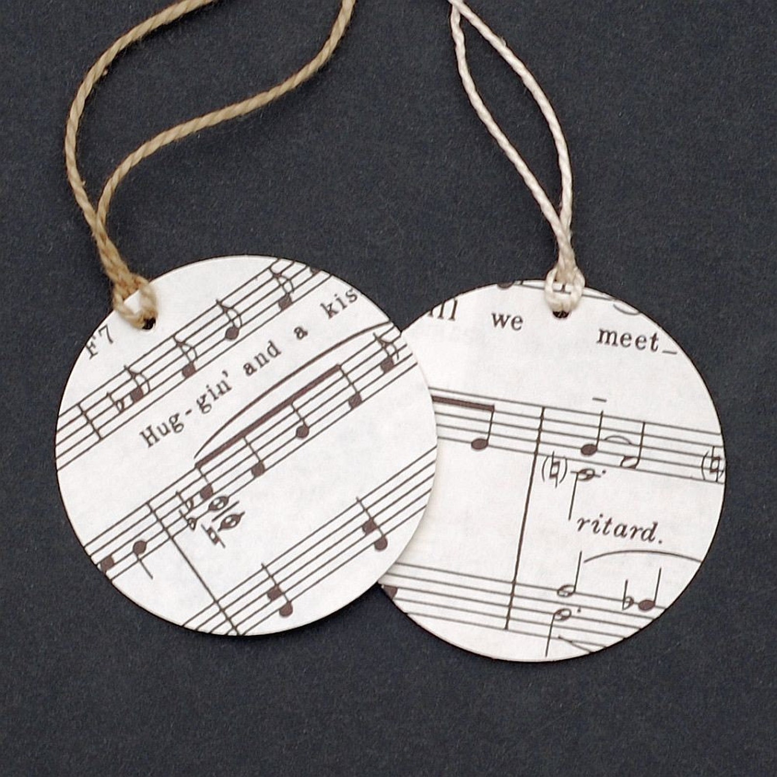 15 Sheet Music Gift Tags Recycled Vintage Sheet Music, Paper Wedding ...