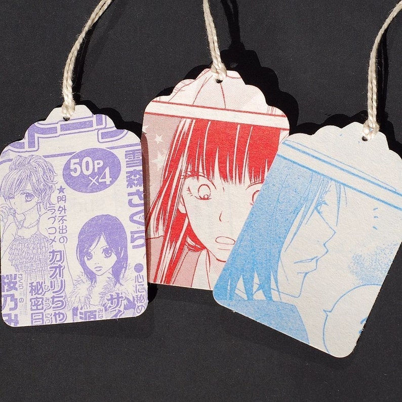 15 Comic Book Tags Japanese Comic Book Gift Tags Manga Gift - Etsy