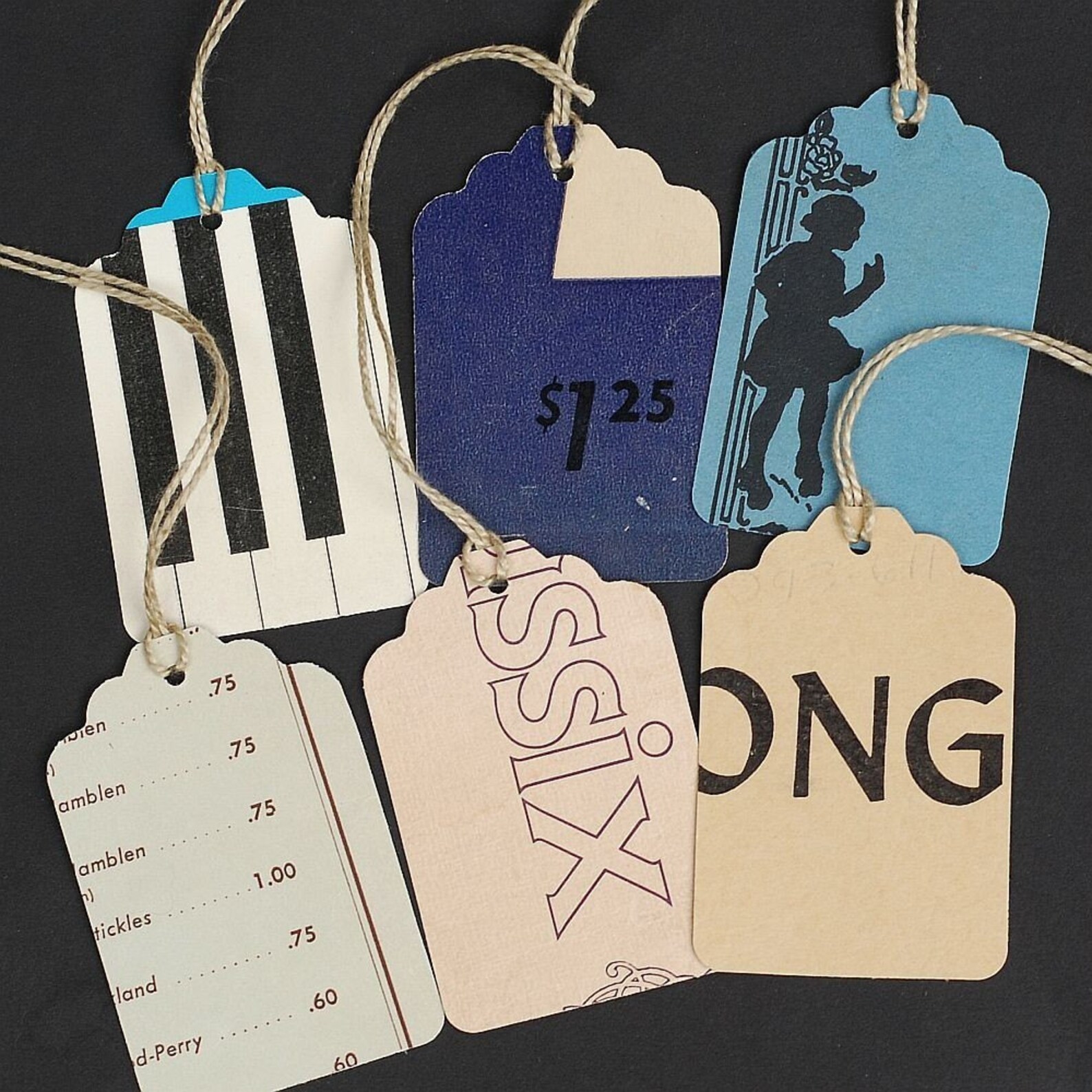 Music Gift Tags 20 Recycled Songbook Cover Tags, Vintage Sheet Music ...