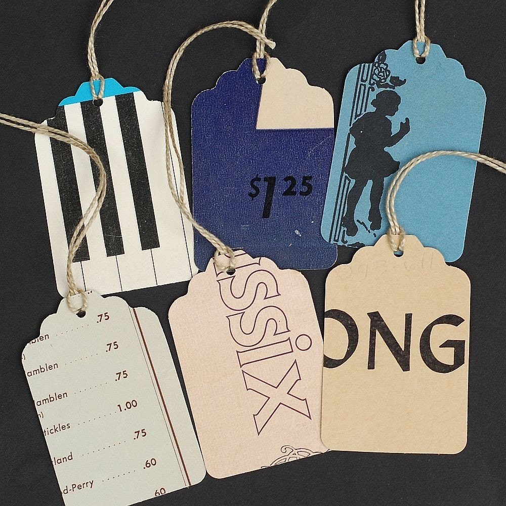 Music Gift Tags 20 Recycled Songbook Cover Tags, Vintage Sheet Music ...