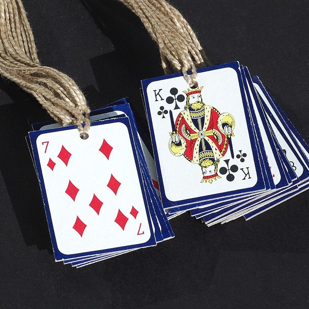 Poker Gift Tags- Po-ke-no Playing Card Hang Tags, Recycled, Alice in ...