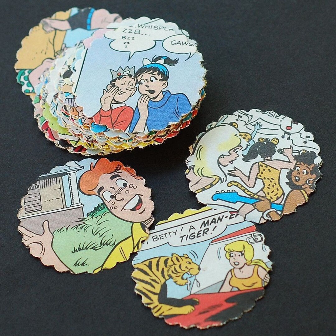 Archie Paper Circles- 50 Comic Book Paper Scalloped Circle Punches ...
