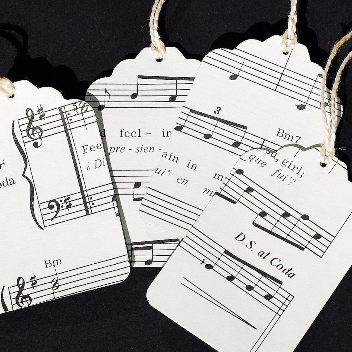 Music Gift Tags 15 Recycled Vintage Sheet Music Tags Paper - Etsy