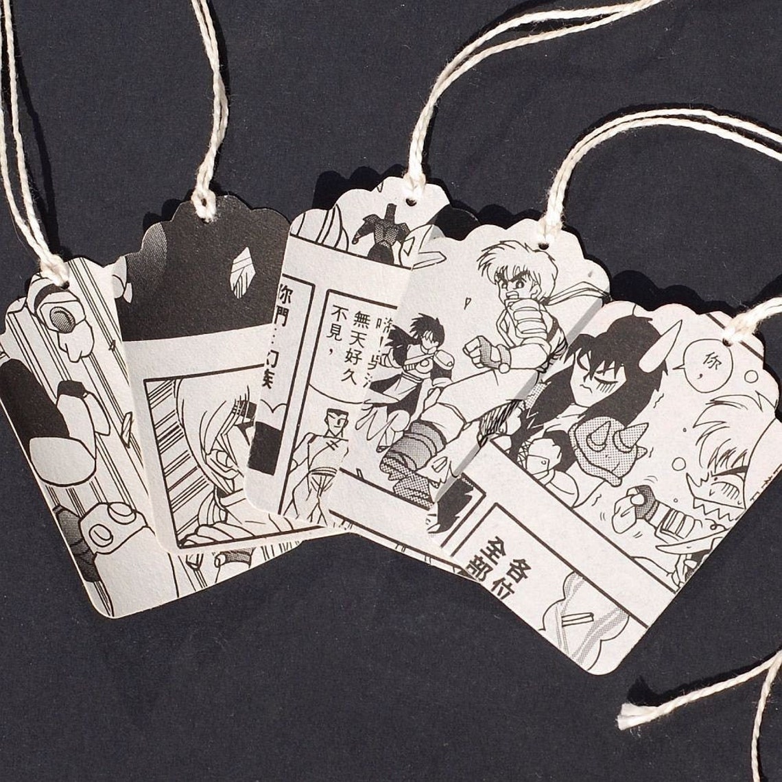 15 Comic Book Tags Japanese Comic Book Tags Black & White - Etsy
