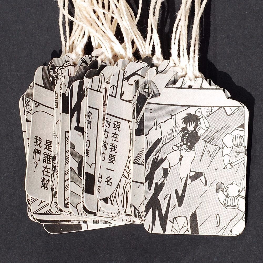 15 Comic Book Tags Japanese Comic Book Tags Black & White - Etsy