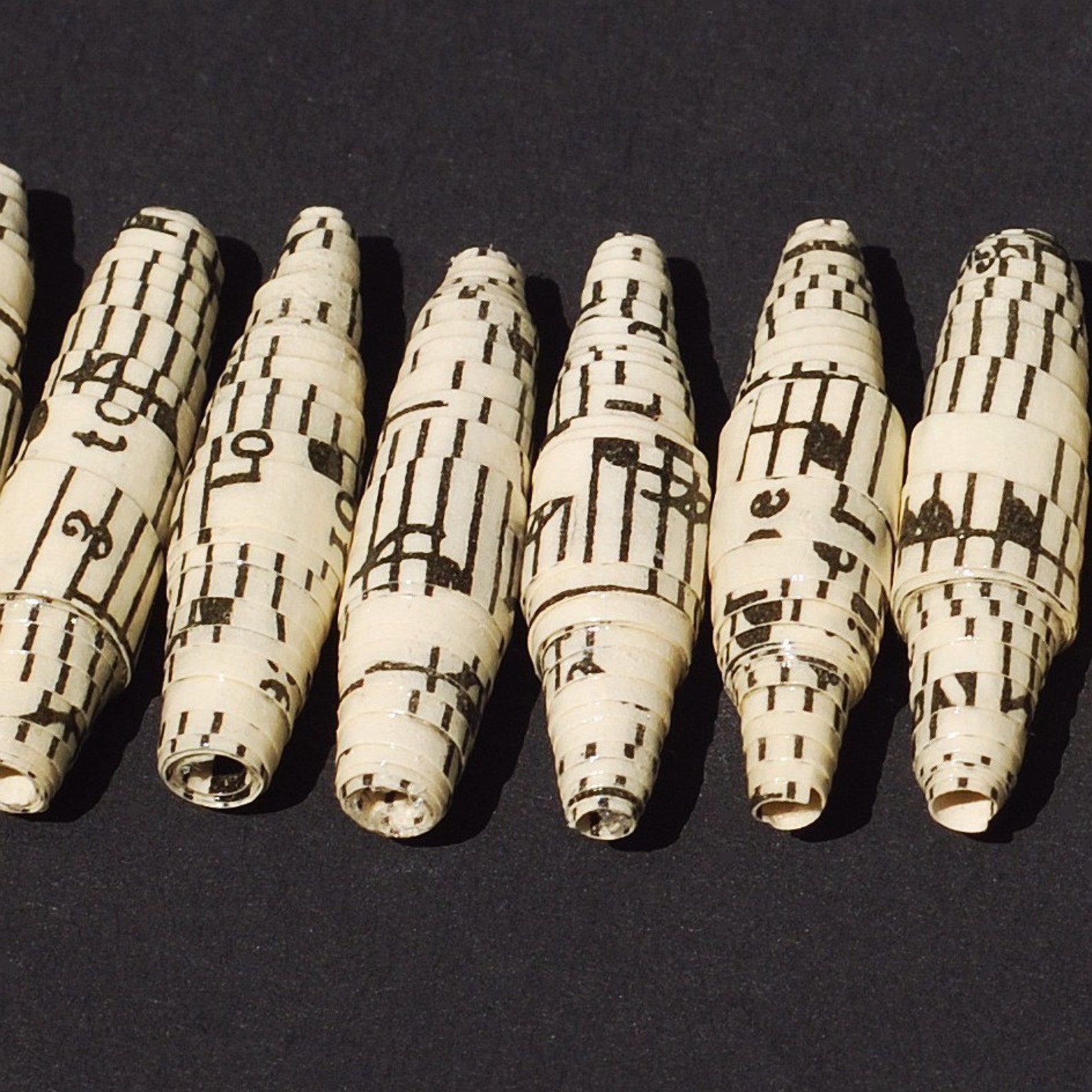 Sheet Music Paper Beads 15 Vintage Sheet Music Recycled Paper Bead Lot ...