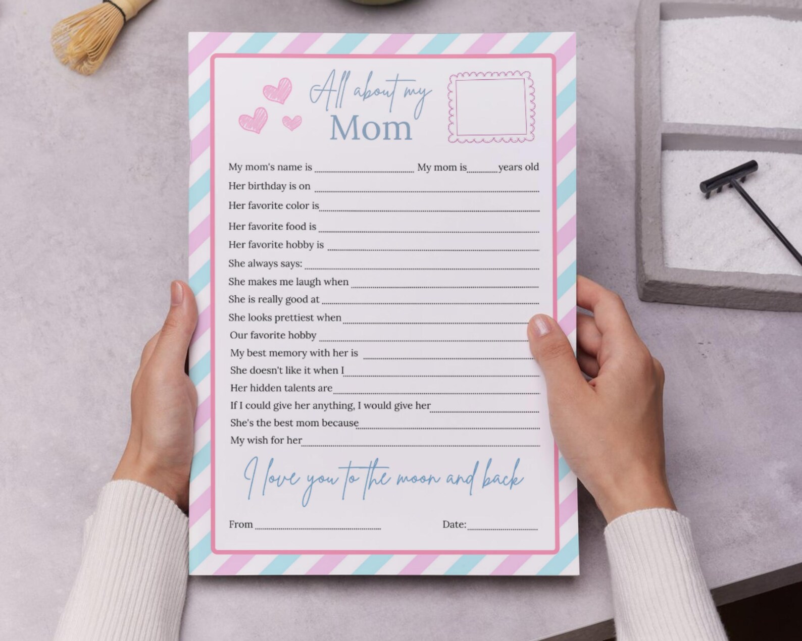DIY Gift for Mom I All About My Mom Printable Worksheet | Mother's Day ...