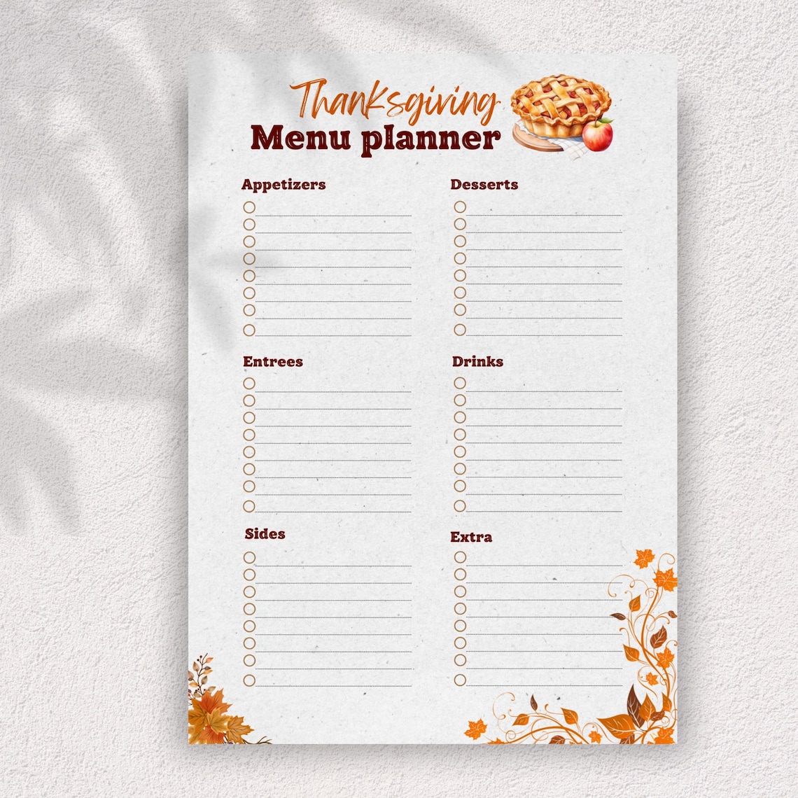Thanksgiving Checklist Printable, Thanksgiving Dinner Checklist ...
