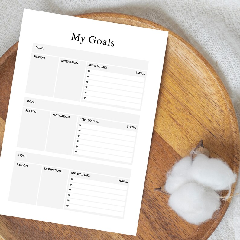 My Goal Planner Template Goals Template Goal Planner Minimal Goal ...