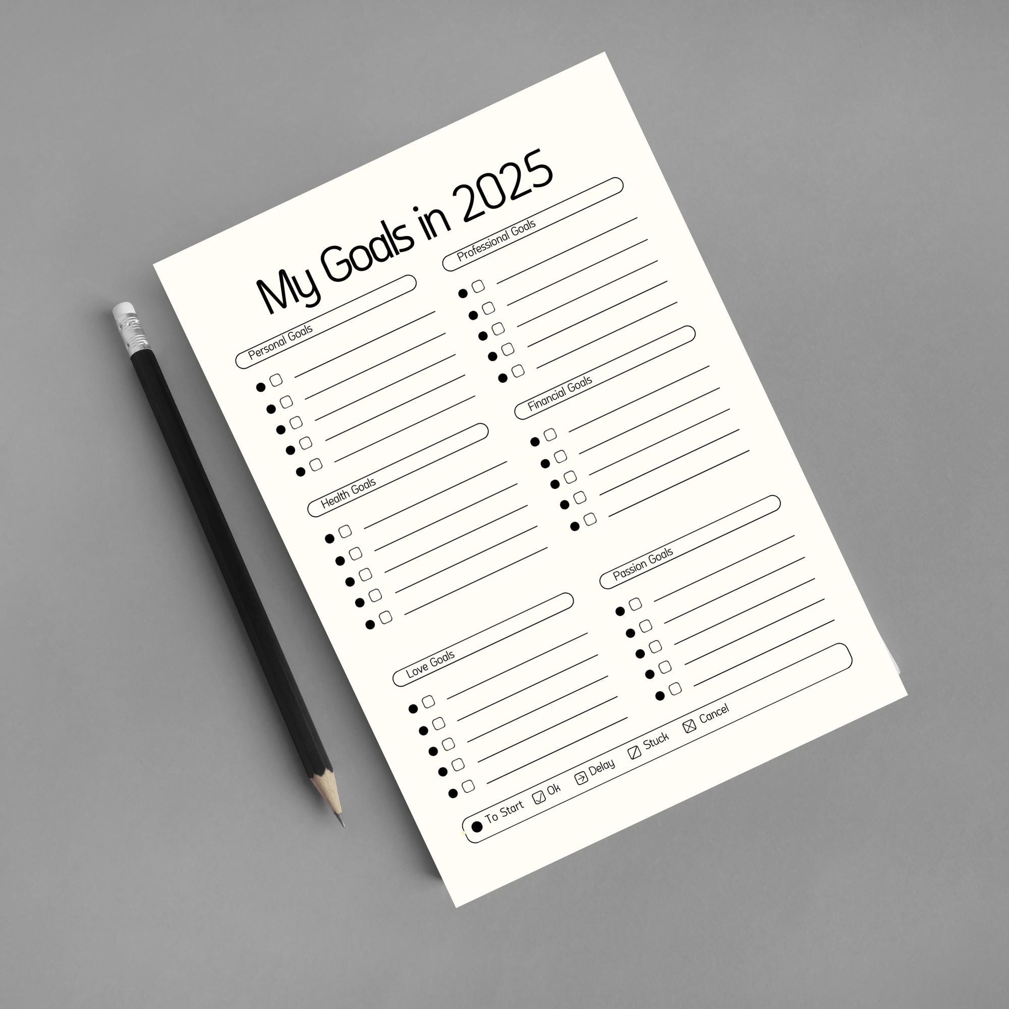 My Goals in 2025 Planner 2025 Goals Template Printable Goal Setting ...