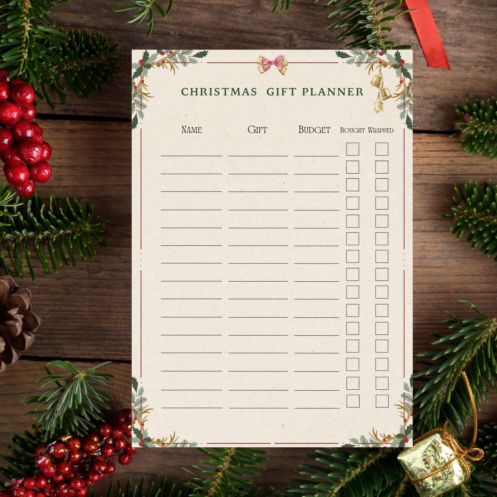 Traditional Christmas Party Checklist Bundle, Party Checklist Printable ...
