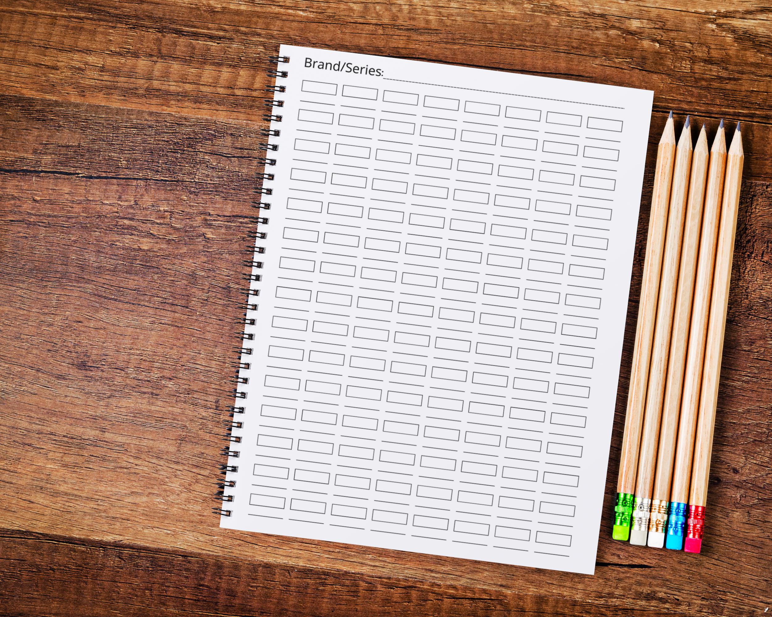 Color Swatch Chart Set Printable Swatch Test Blank Colour Swatch Chart ...