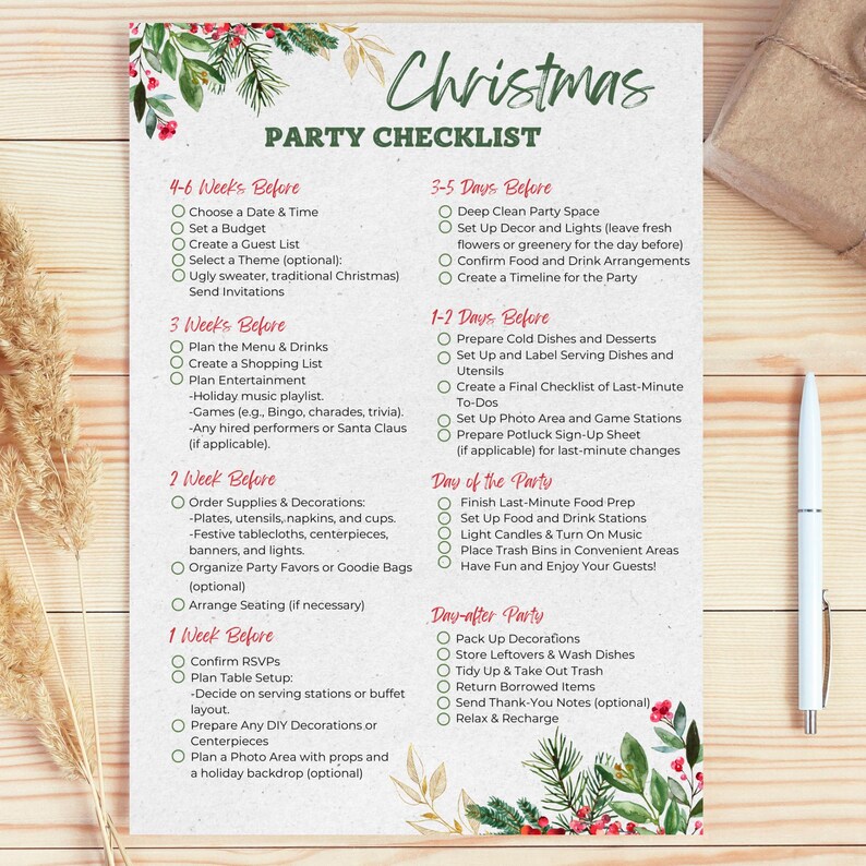 Printable Christmas Checklist Bundle, Christmas Planner Printable ...