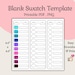 Printable Color Swatch Chart: Paint, Marker & Gouache Organizer ...