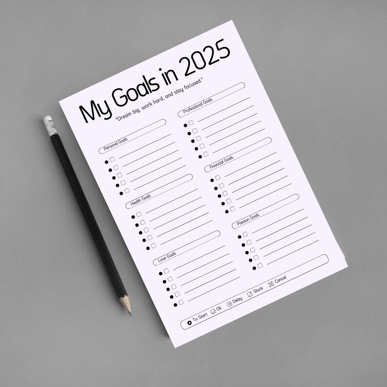 My Goals in 2025 Planner 2025 Goals Template Printable Goal Setting ...