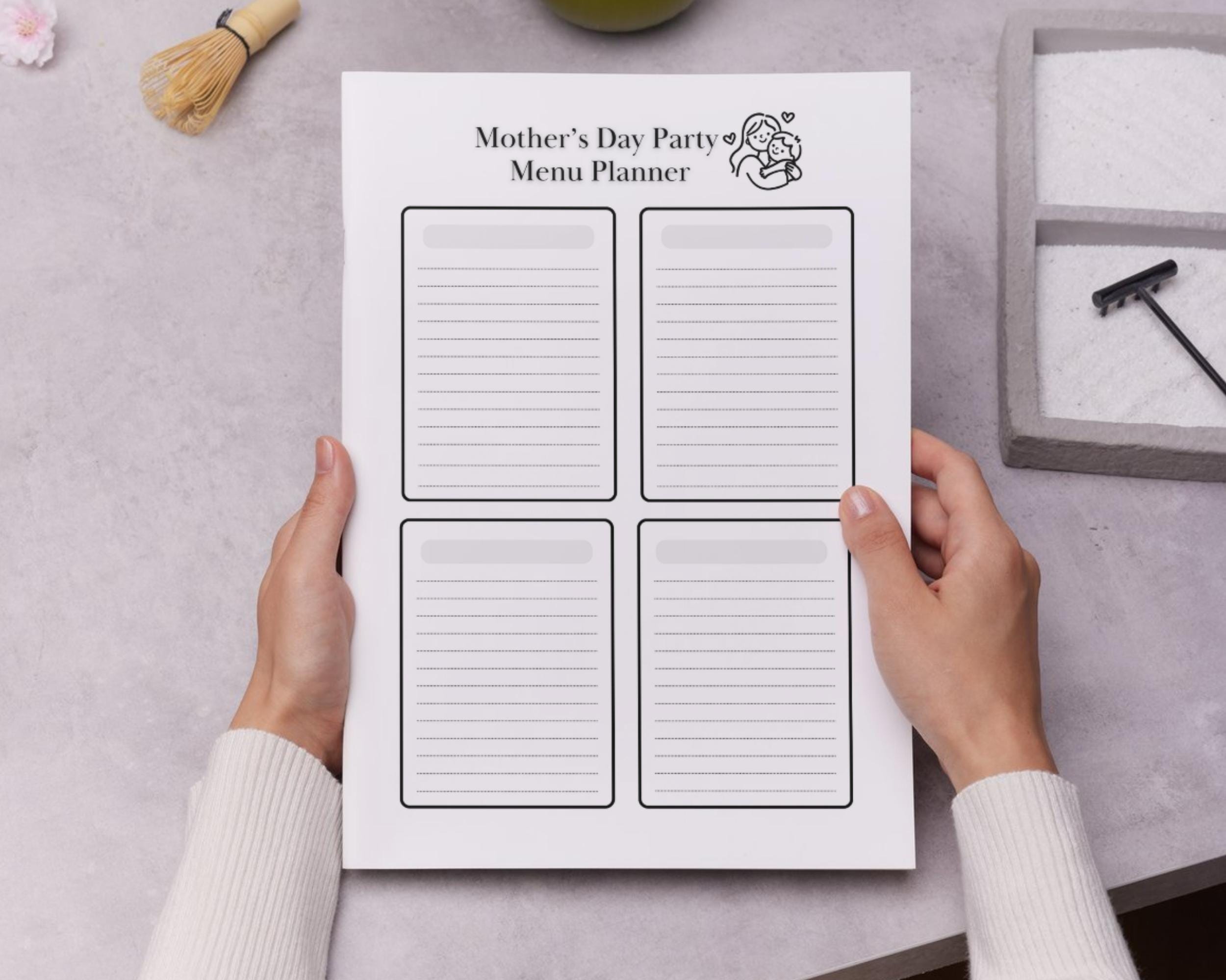 Printable Mother's Day Party Planning Checklist, Planner, Guest List ...