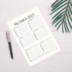 My Goals in 2025 Planner 2025 Goals Template Printable Goal Setting ...