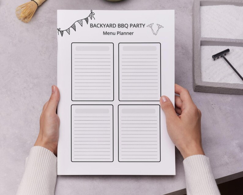 Backyard BBQ Party Checklist Printable | Summer Cookout Planner ...