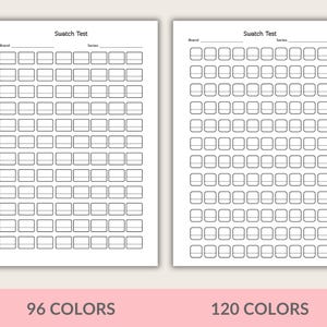 Color Swatch Chart Set: Ink, Alcohol Marker, Pencils (printable PDF) - Etsy