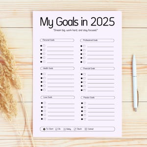 My Goals in 2025 Planner 2025 Goals Template Printable Goal Setting ...