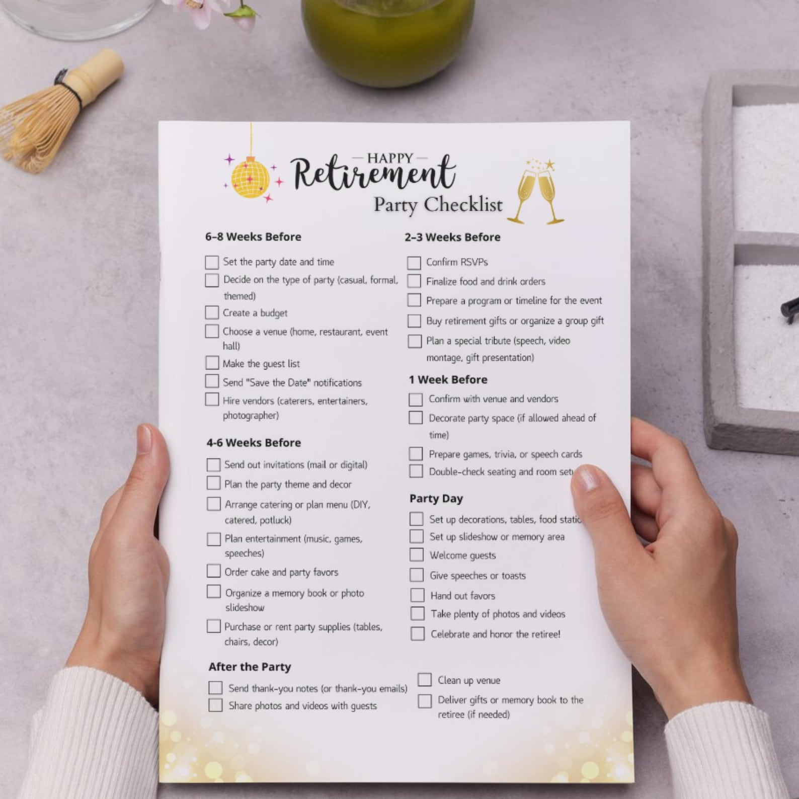 Retirement Party Checklist Bundle Printable | Checklist + Guest List ...