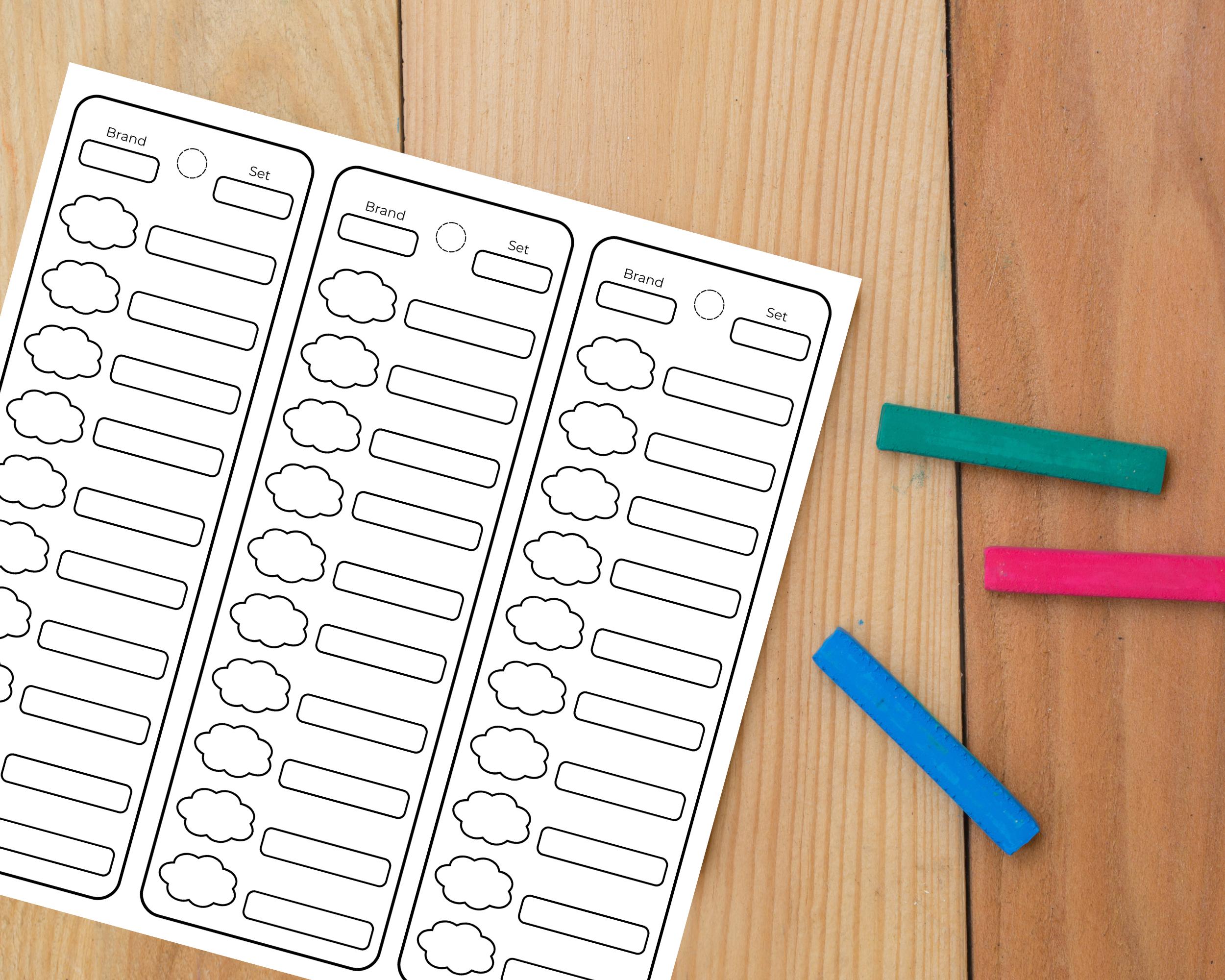 Blank Swatch Printable Swatch Sheet Paint & Color Swatch Template DIY ...