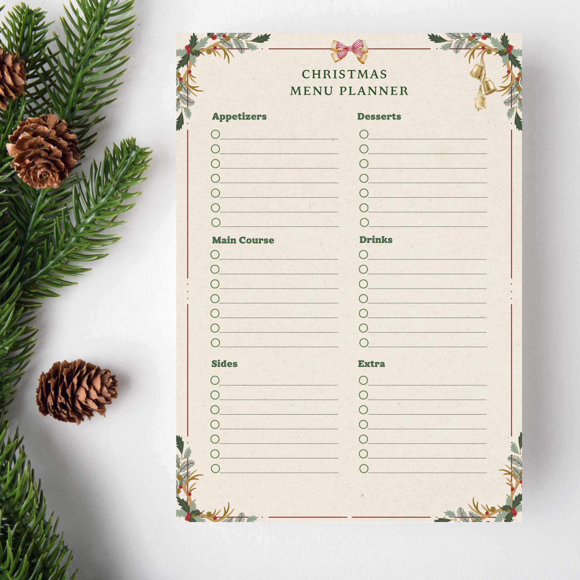 Traditional Christmas Party Checklist Bundle, Party Checklist Printable ...