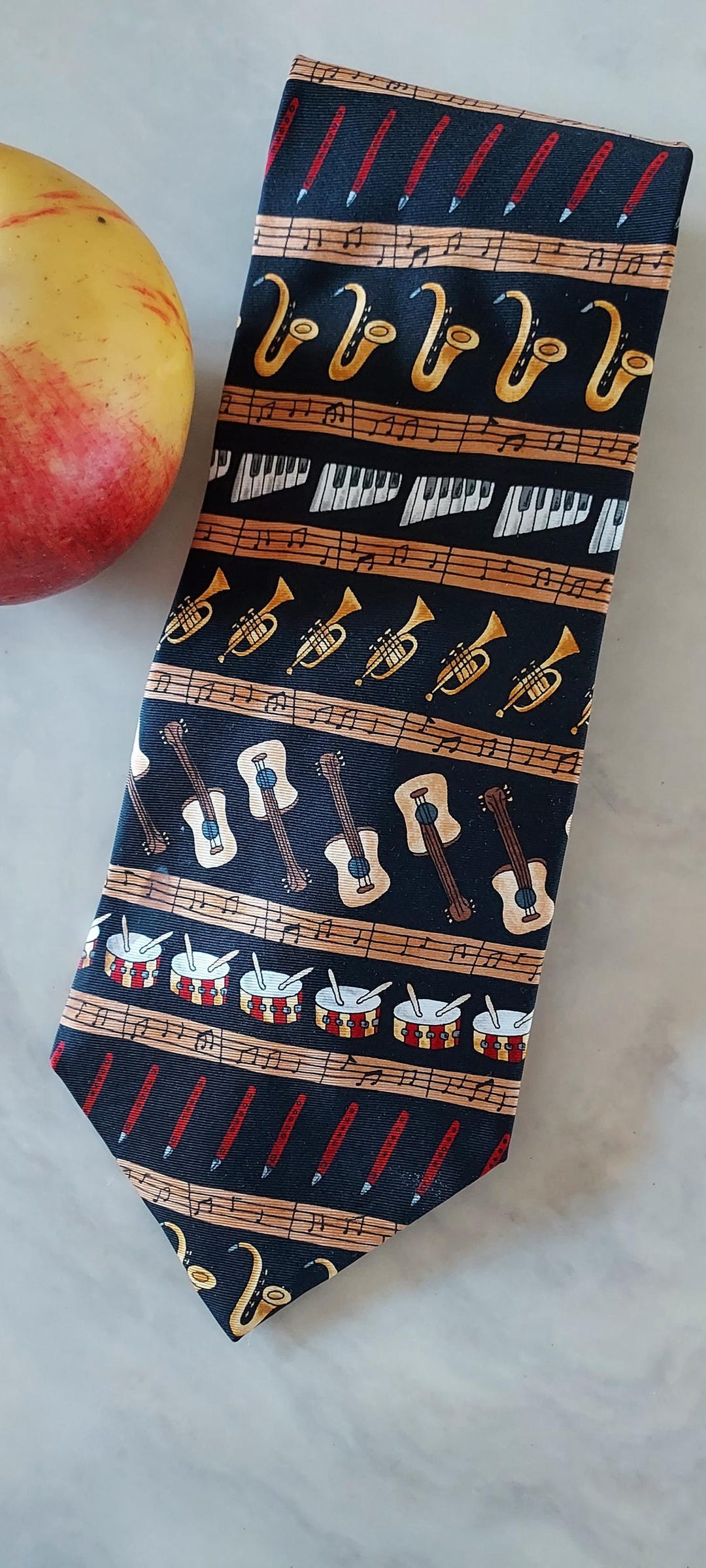 Necktie Musical Instruments Necktie Save the Children Silk Necktie ...